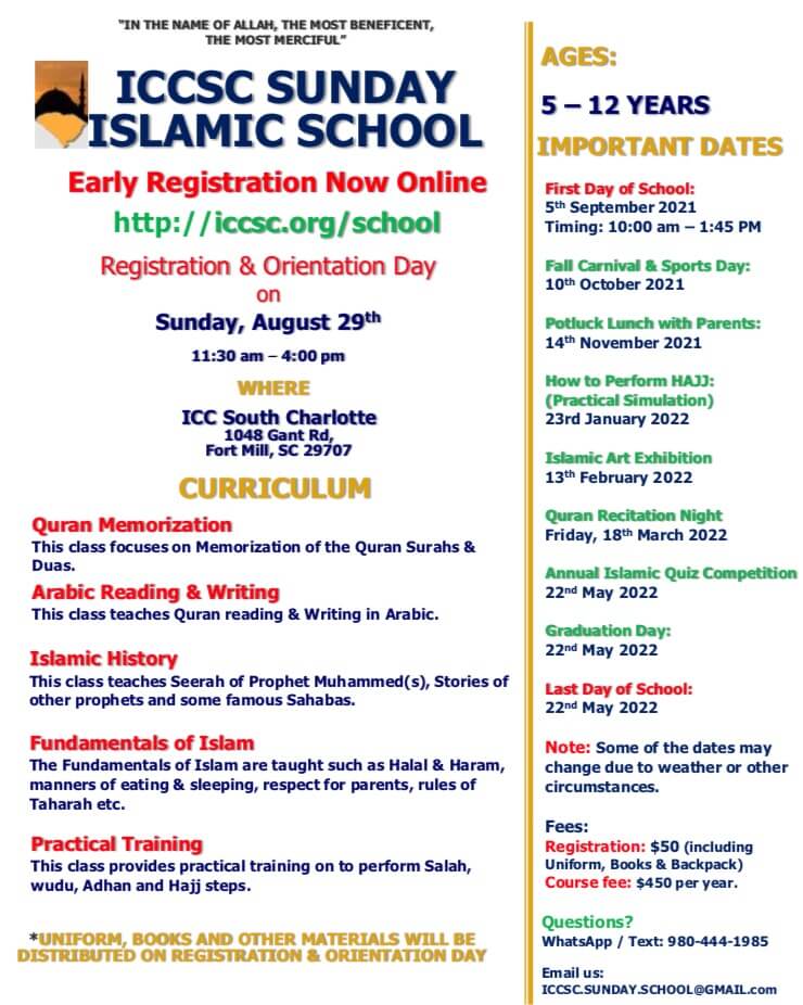 ICCSC Weekend Islamic School